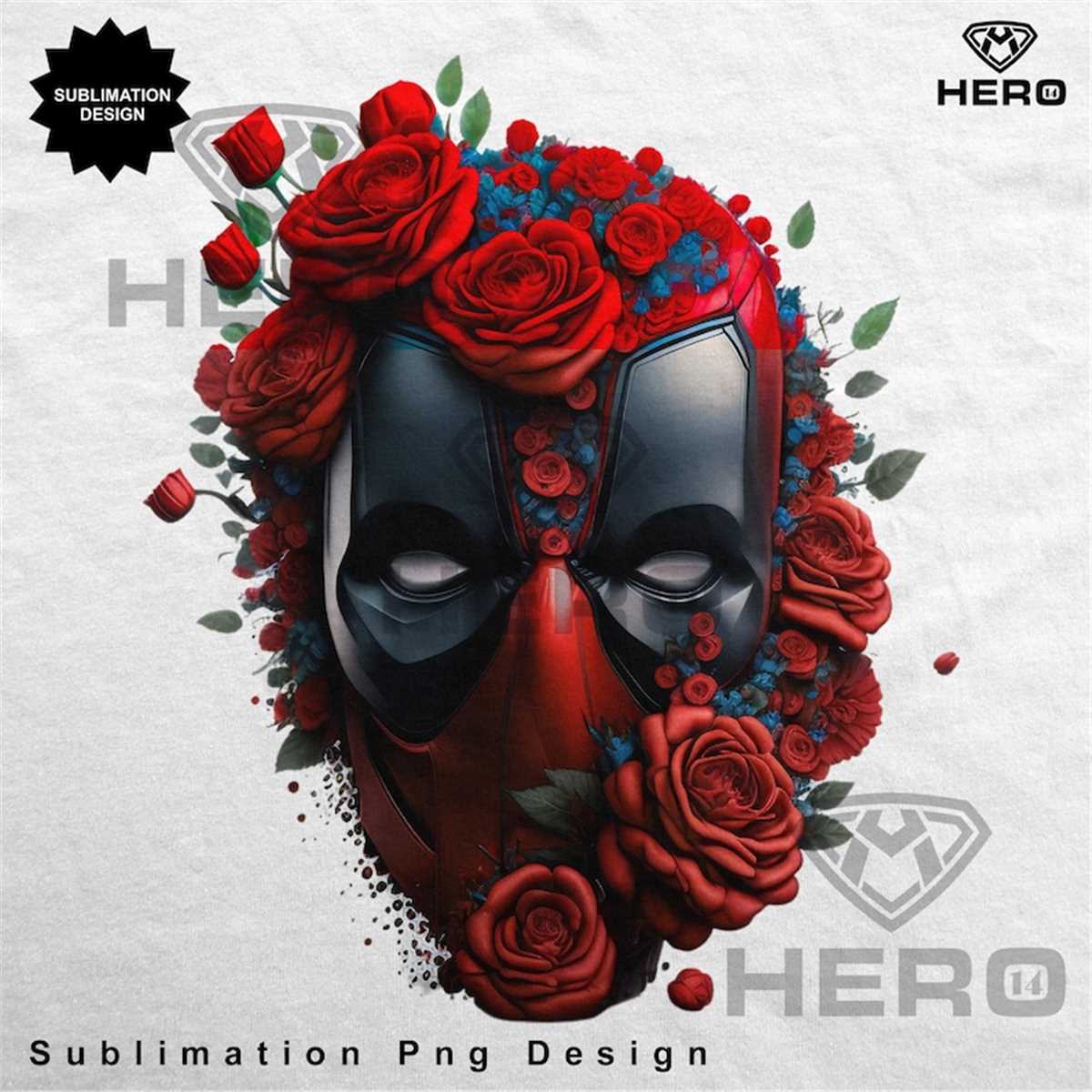 Roses Deadpool Sublimation Tumbler Deadpool Red Roses Sublim | Inspire ...