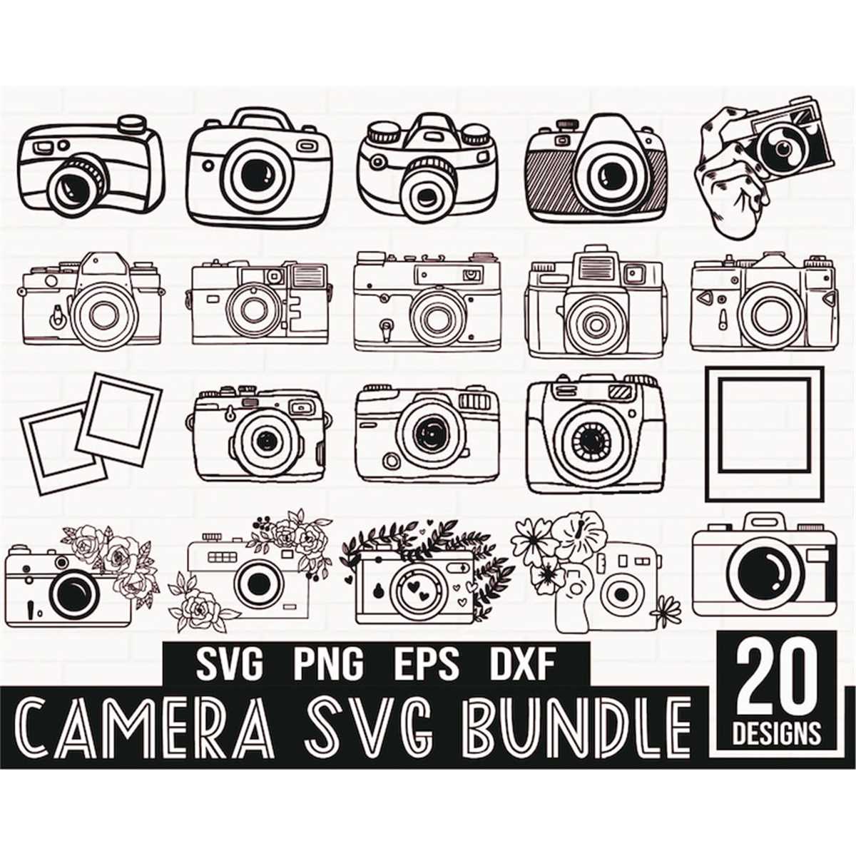 Camera SVG Bundle, Floral Camera Svg, Digital Camera svg, vi - Inspire ...