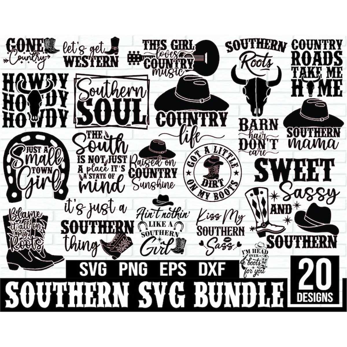 Southern SVG Bundle, Country Music Svg, Southern Girl, South | Inspire ...