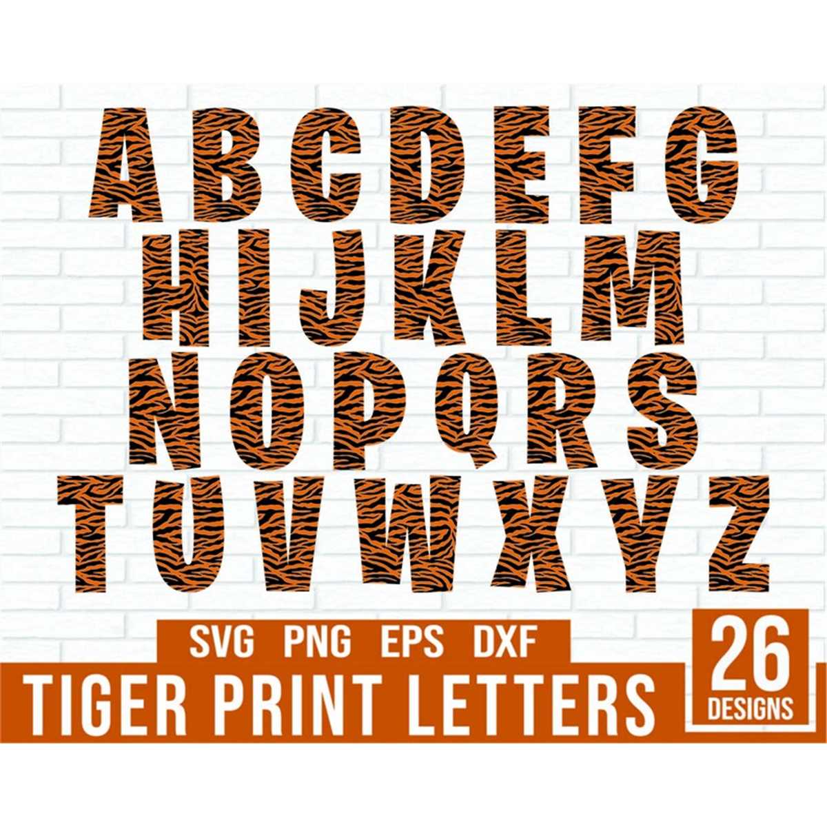 Tiger font svg, Tiger Alphabet svg, Tiger Print Letters Svg, | Inspire ...