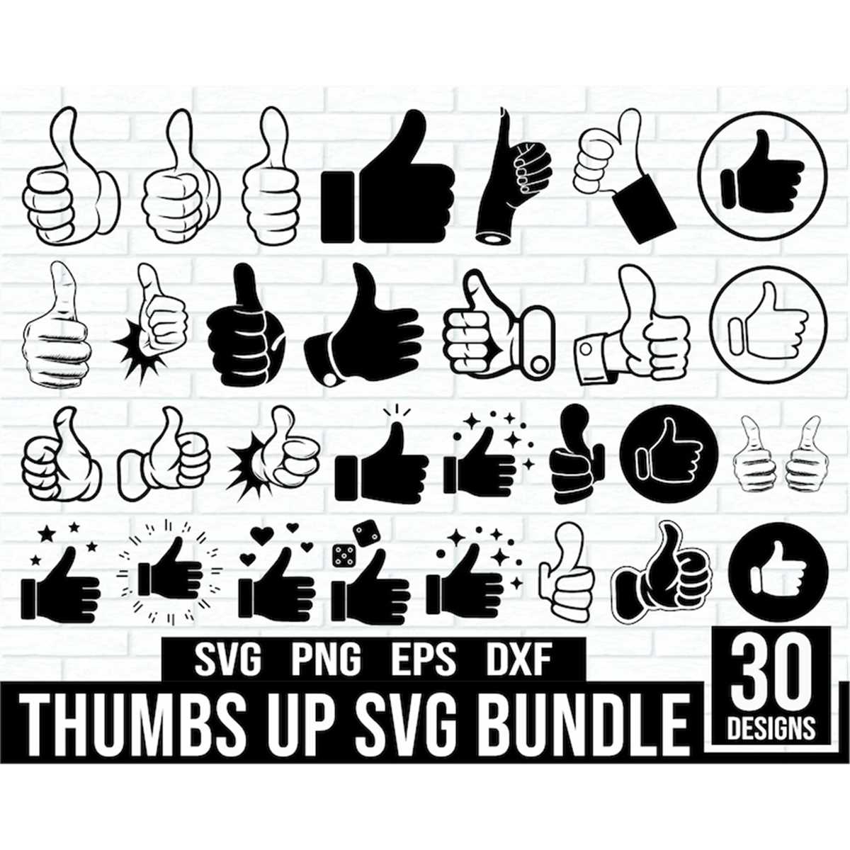 Thumbs up Svg Bundle, Thumb Down Svg, Hands Svg, This Guy Sv | Inspire Uplift