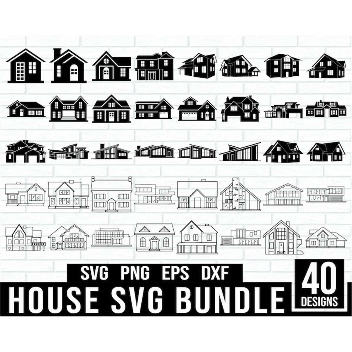 House Svg Bundle, House Silhouette Svg, House Vector Svg, Ho | Inspire ...