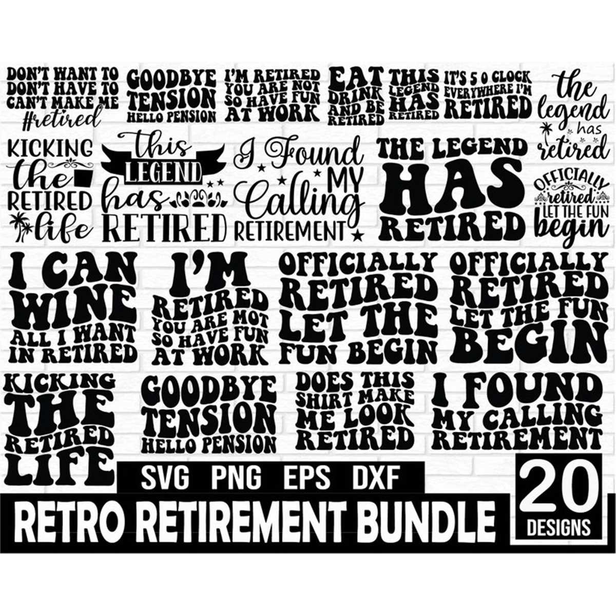 Retirement Svg Bundle, Officially Retired Svg, Retro Retirem - Inspire ...