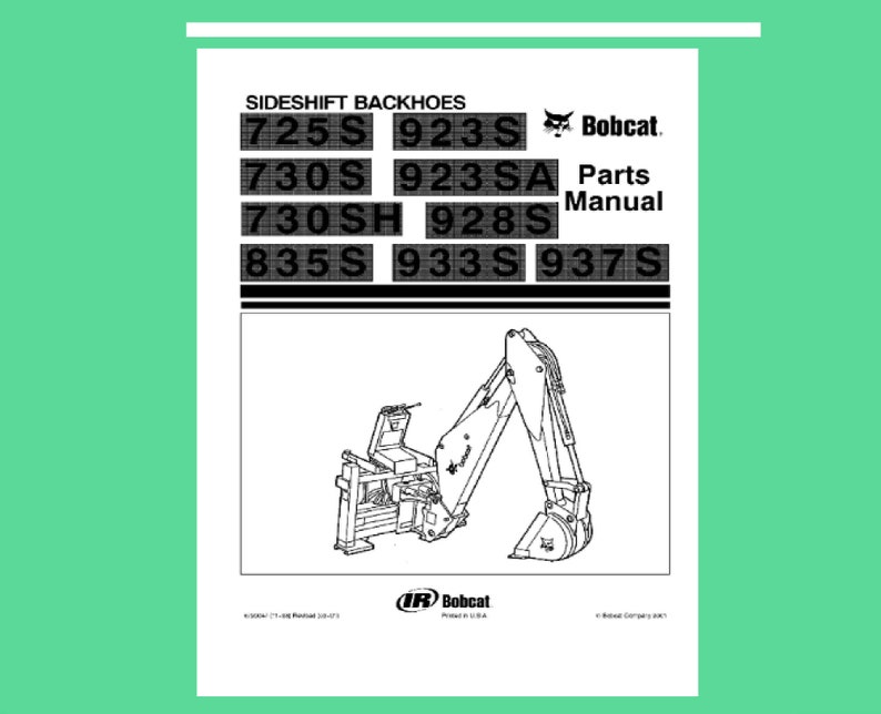 725S 730S 730SH Sideshift Backhoe Service Parts Manual - Inspire Uplift