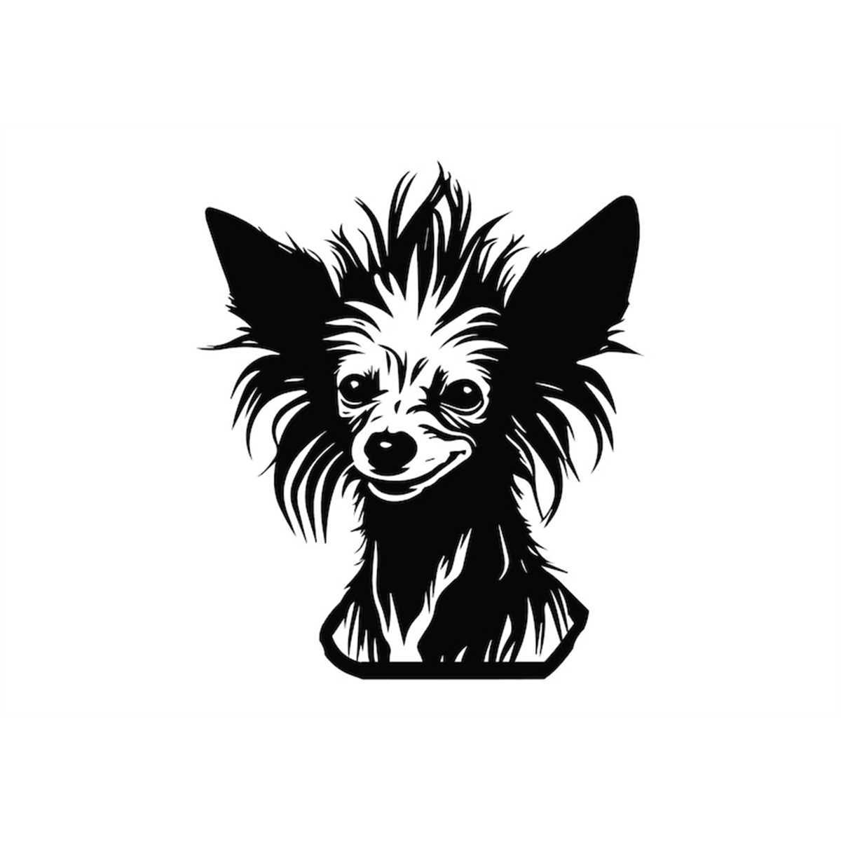CHINESE CRESTED HEAD Svg, Chinese Crested Head Clipart, Chin | Inspire ...