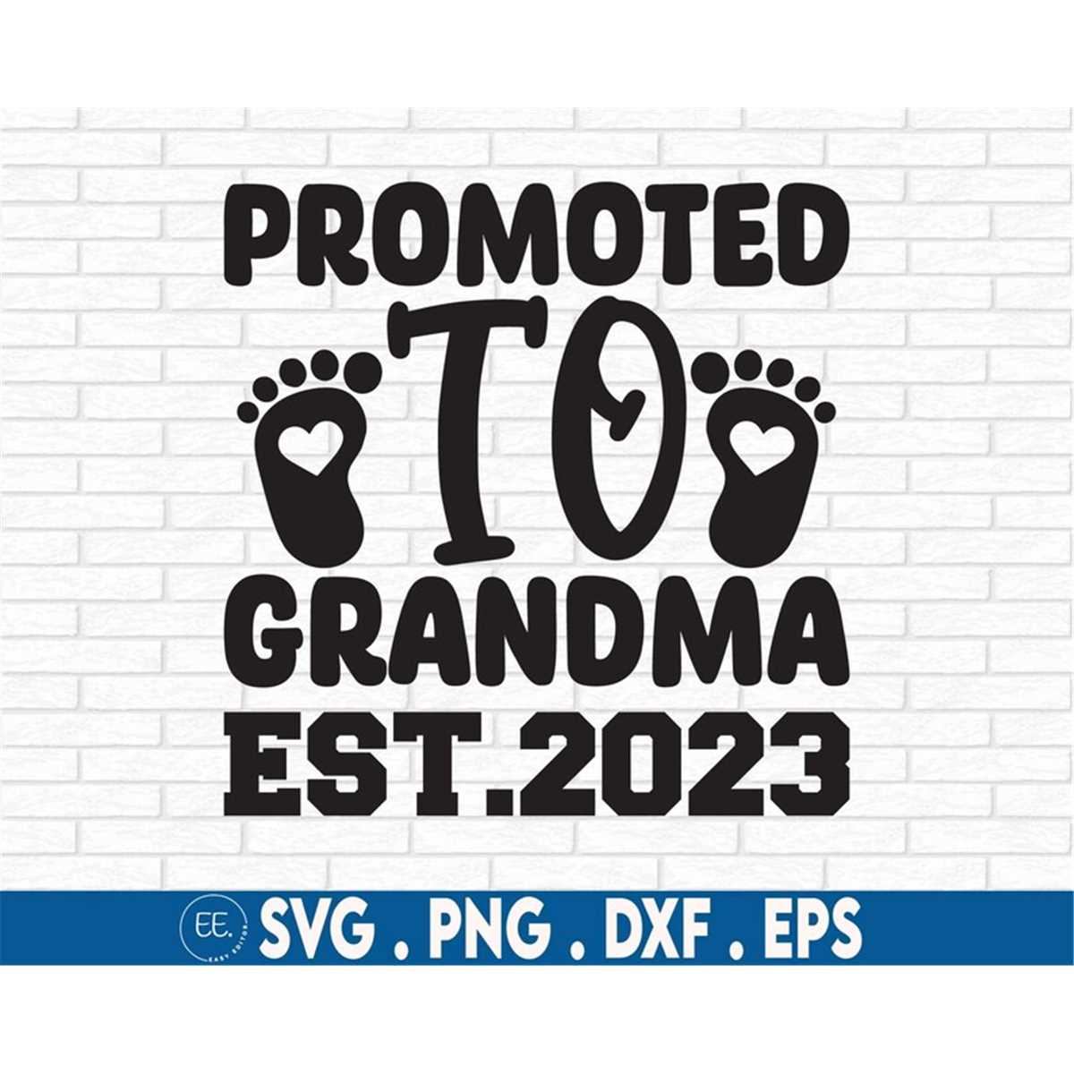 Promoted to Grandma SVG, Promoted To Grandpa Cut File, Cricu - Inspire ...