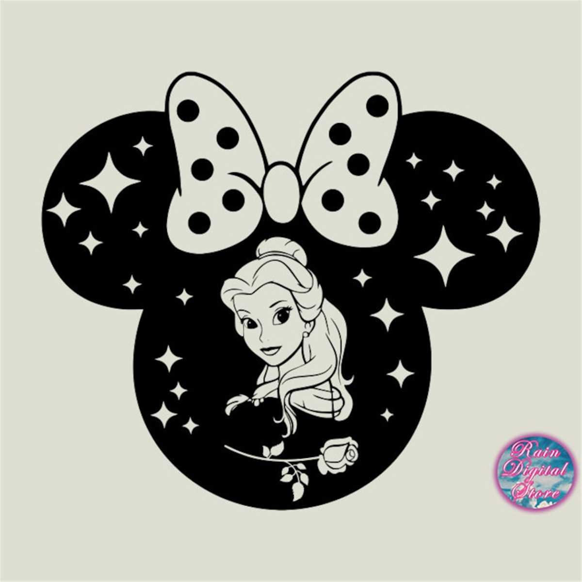Princess Bellee Svg, Bellee Cricut Svg, Princess Mouse Head - Inspire ...