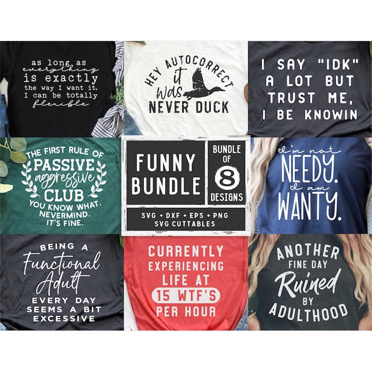 Funny svg Bundle - Funny Cut File - Funny svg - dxf - eps - | Inspire ...