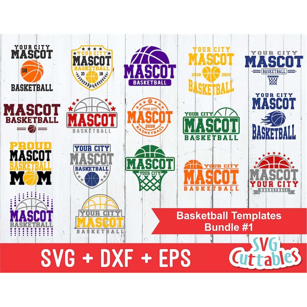 Basketball Bundle SVG - Template Bundle 1 - svg - eps - dxf | Inspire ...