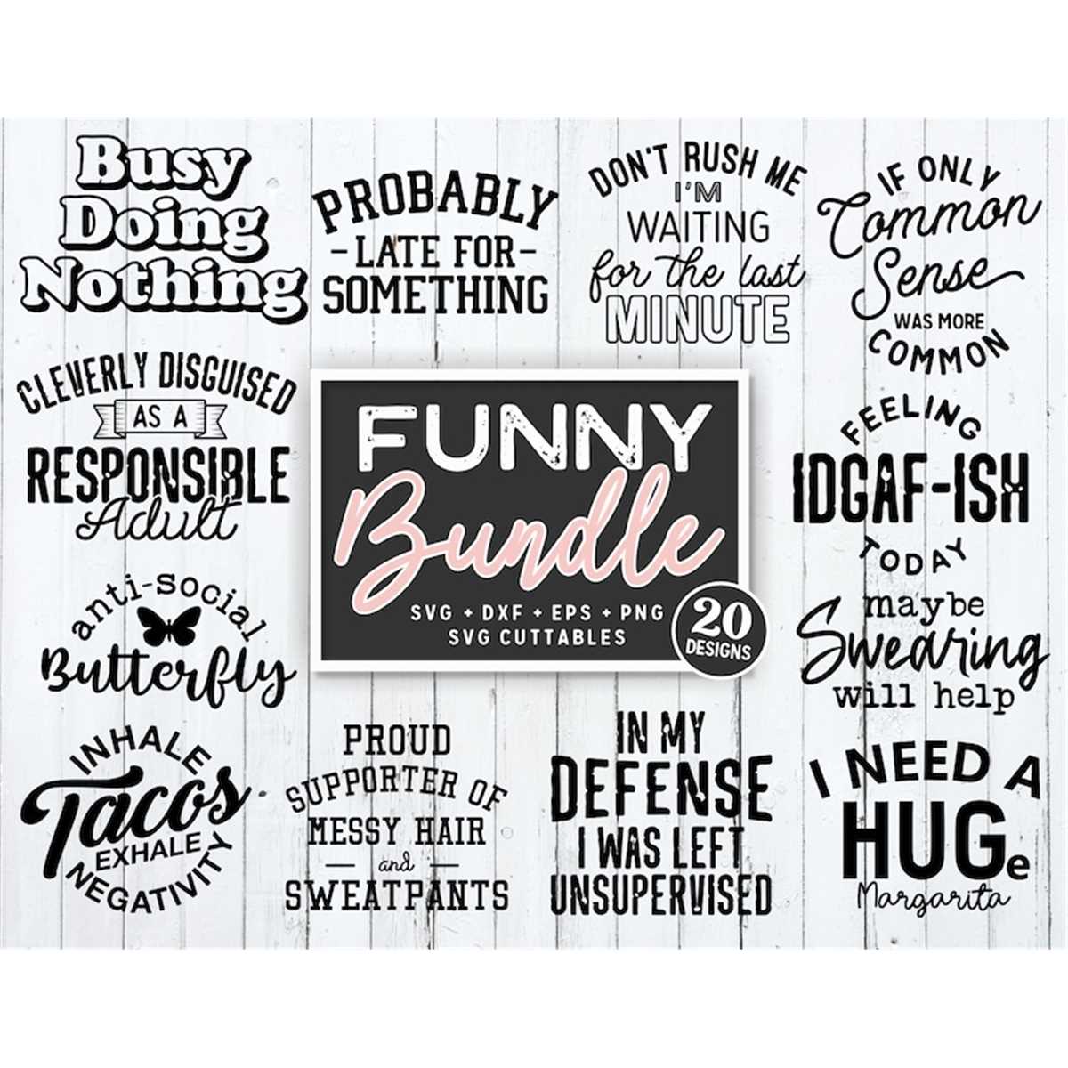 Funny Bundle svg - Cut File - Funny svg Bundle - Quote - Fun | Inspire ...