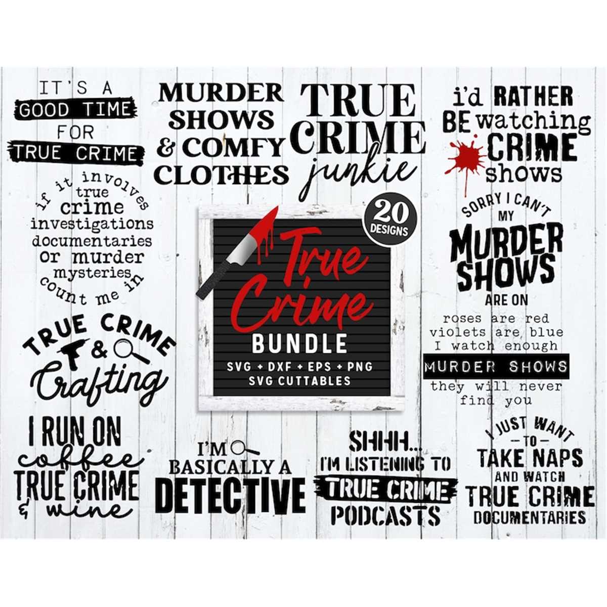True Crime Bundle svg - True Crime Cut Files - Funny svg - M | Inspire ...