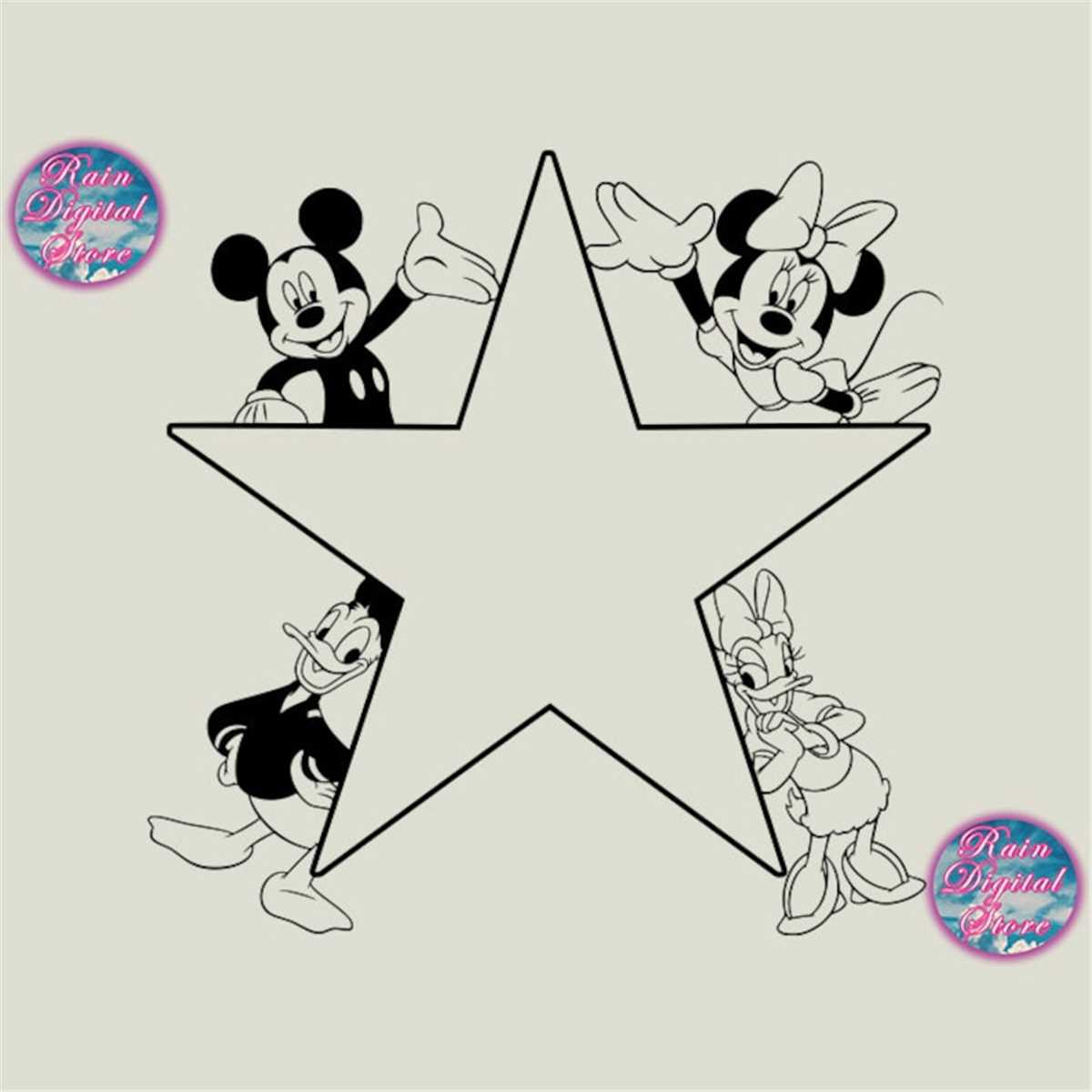 Disneyy Friendss Star SVG, Mickeyy And Friendss SVG, Minniee - Inspire ...