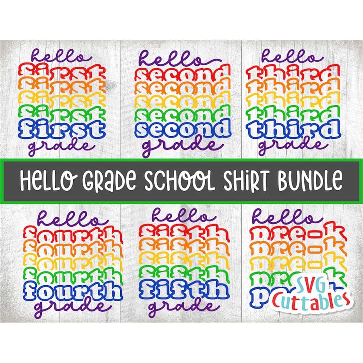 Hello Grade Bundle svg - Back To School Bundle svg - dxf - e | Inspire ...