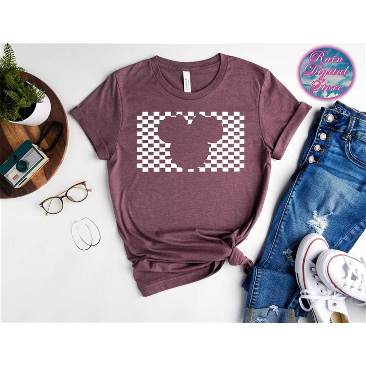 Checkered Minniee Silhouette Svg, Minniee Svg Png, Disneyy C | Inspire ...