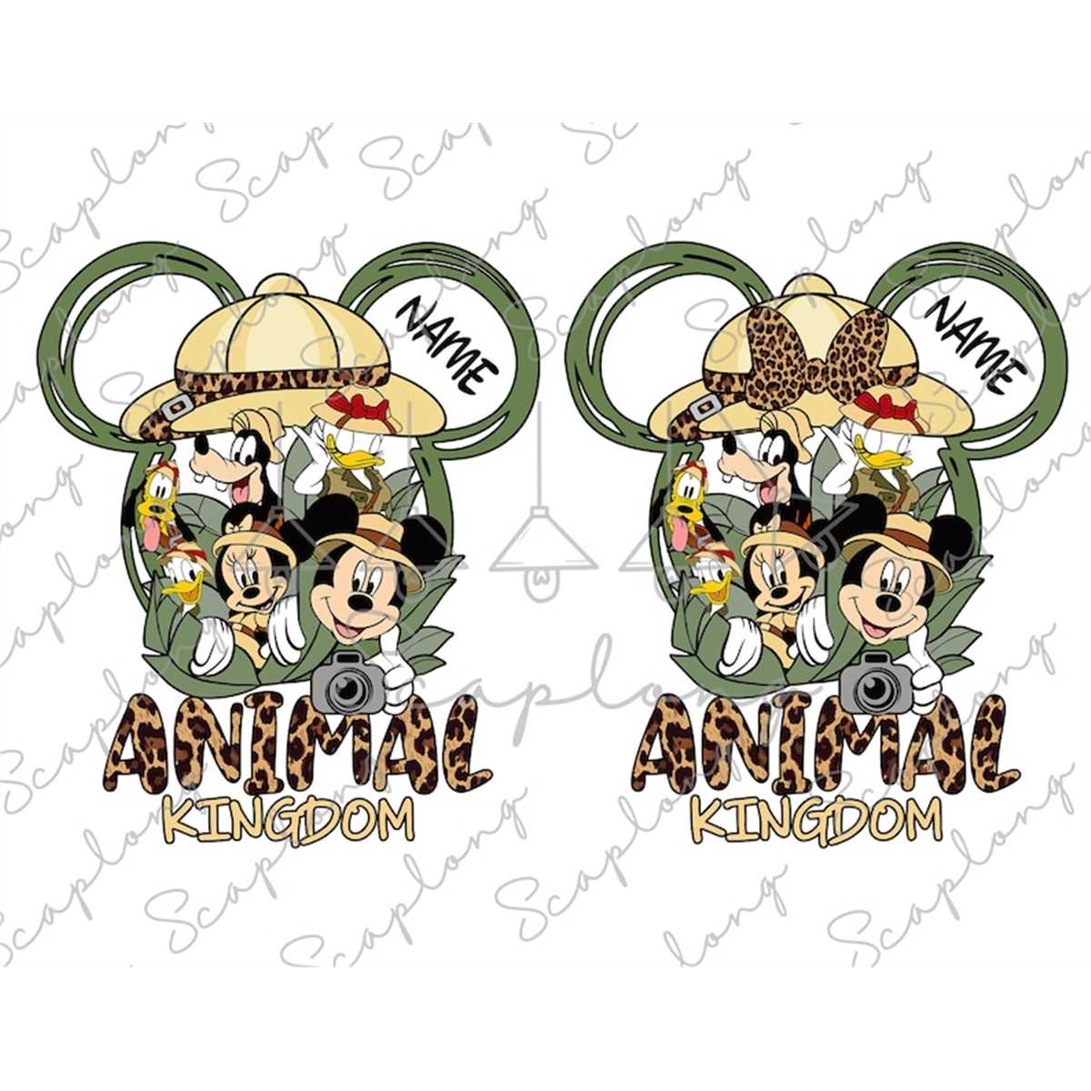 Custom Name Bundle Leopard Animal Kingdom Png, Magical Kingd - Inspire ...