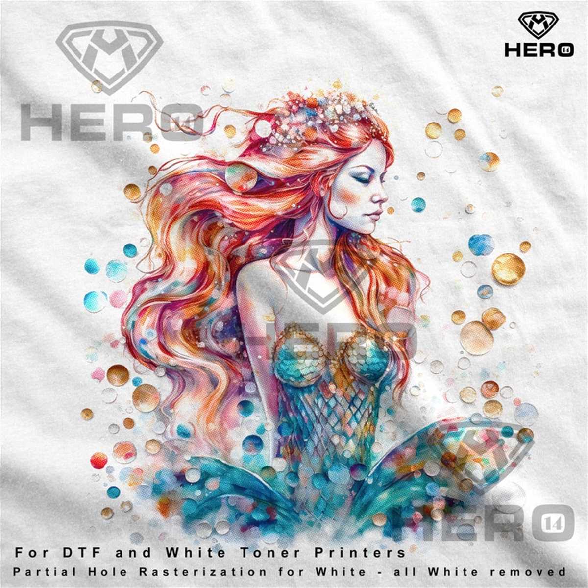 Mermaid Blue Red Hair Png Lady Mermaid Bubble Png Beautiful | Inspire ...