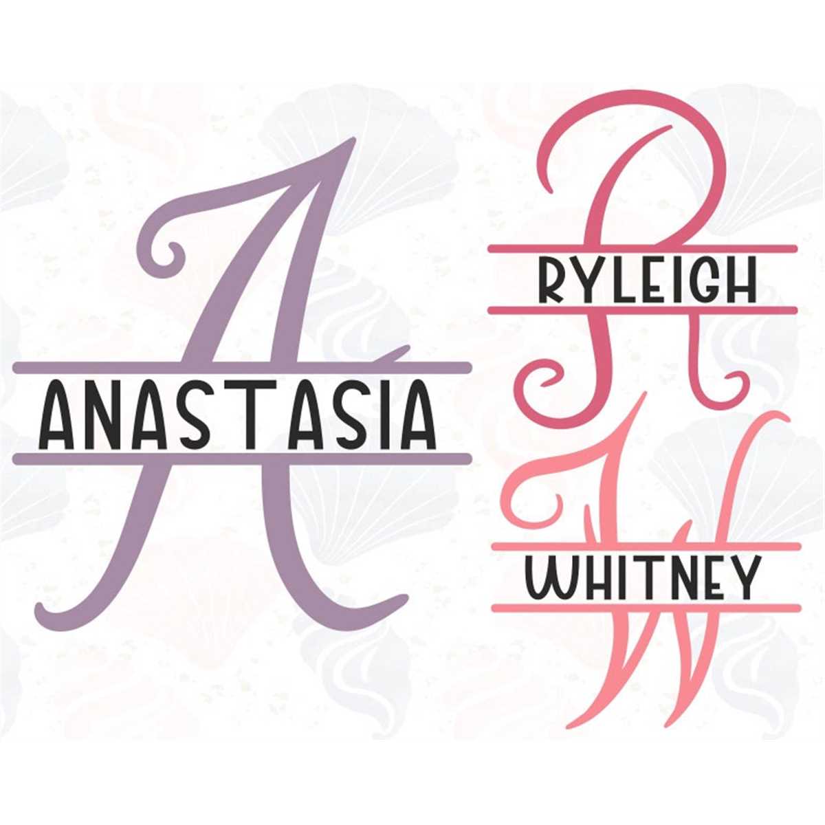 Split Monogram Alphabet SVG, Split Monogram Frame Alphabet, - Inspire ...