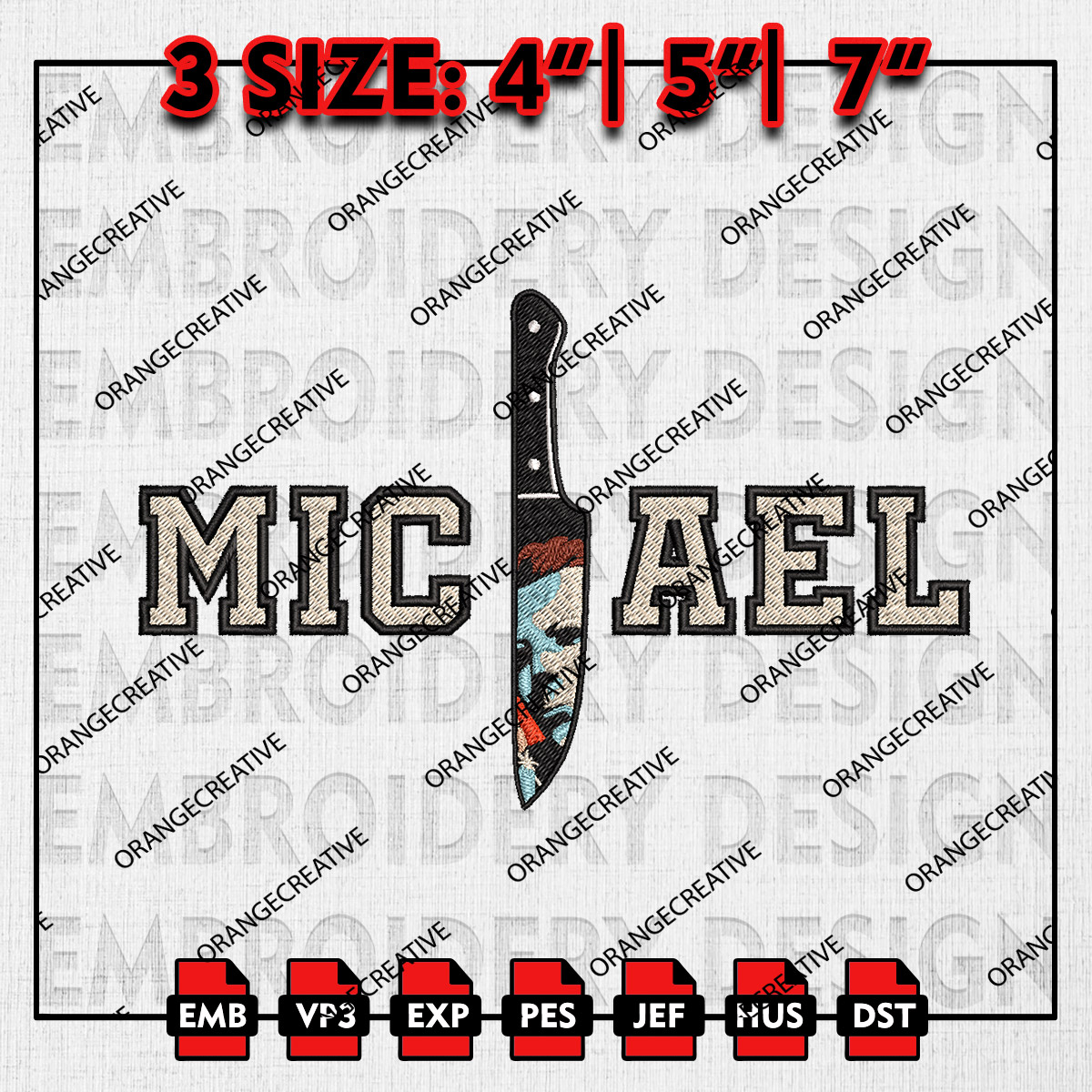 Horror Michael Myers With Knife Embroidery files, Horror Cha - Inspire ...