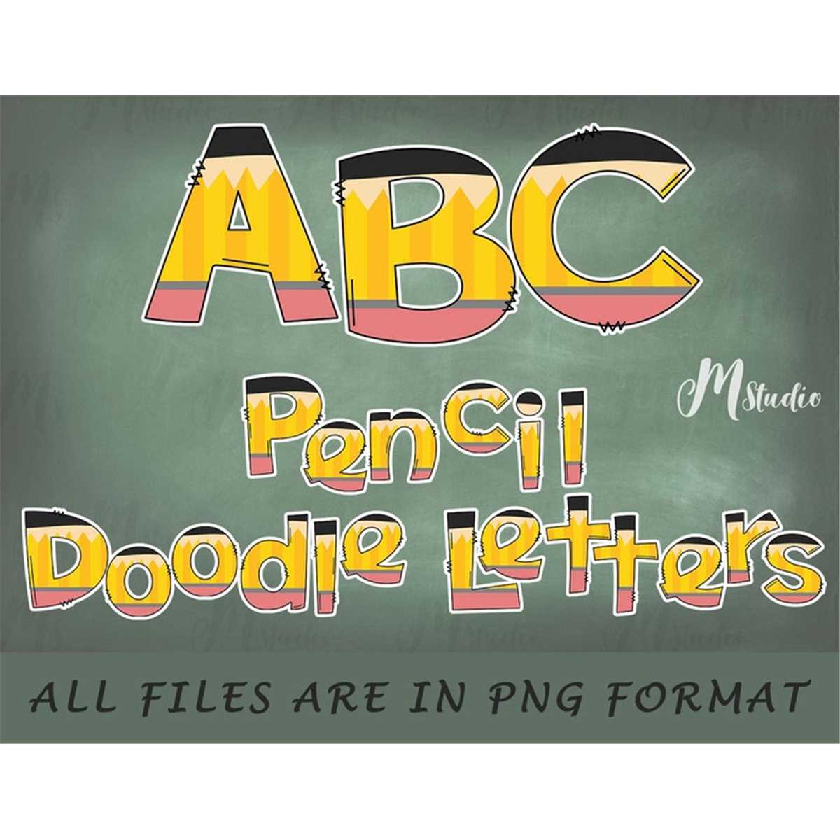 Pencil Doodle Letters , Doodle Letters A-Z, Numbers, School | Inspire ...