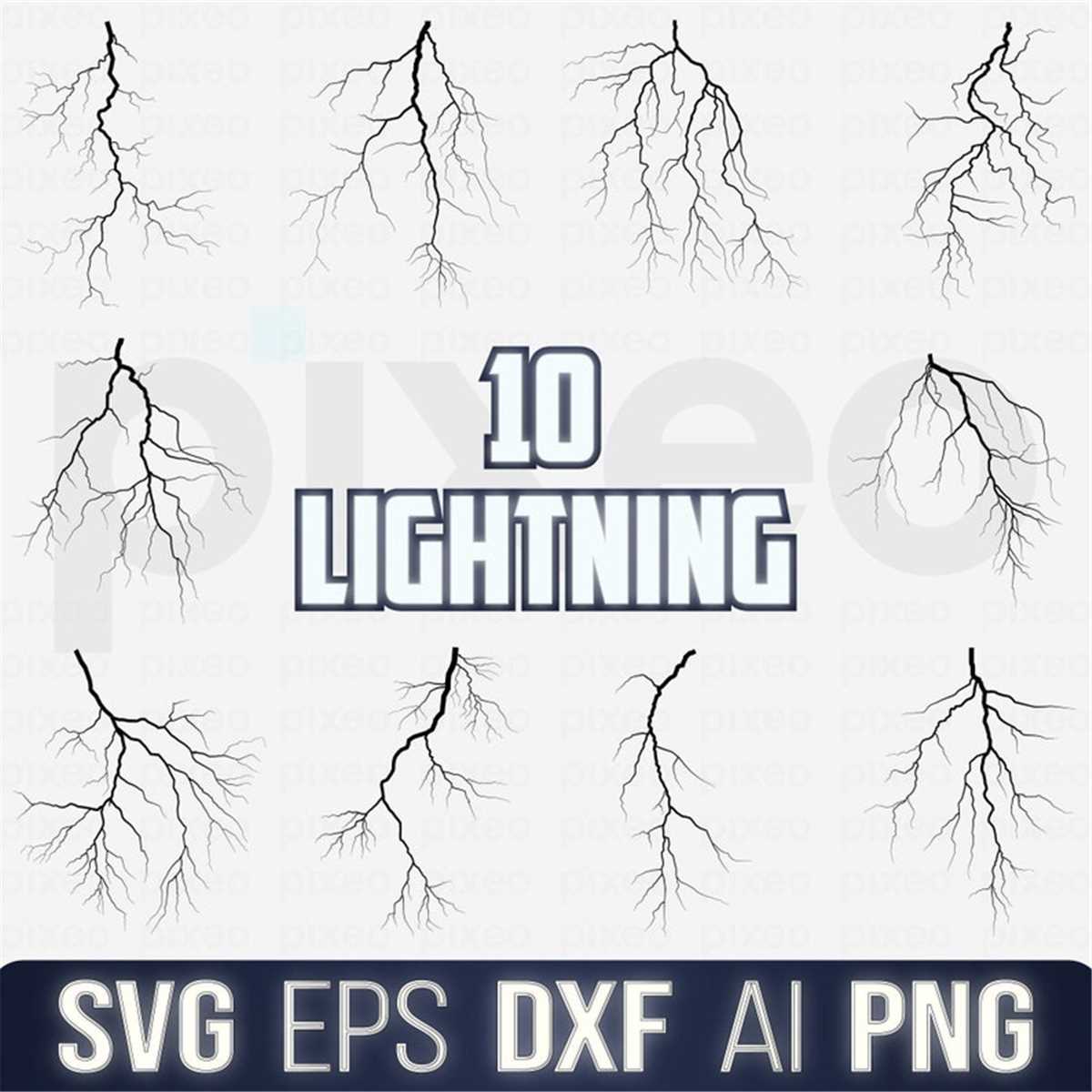 Lightning SVG Bundle, Lightning Clipart, Lightning Vector, T | Inspire ...