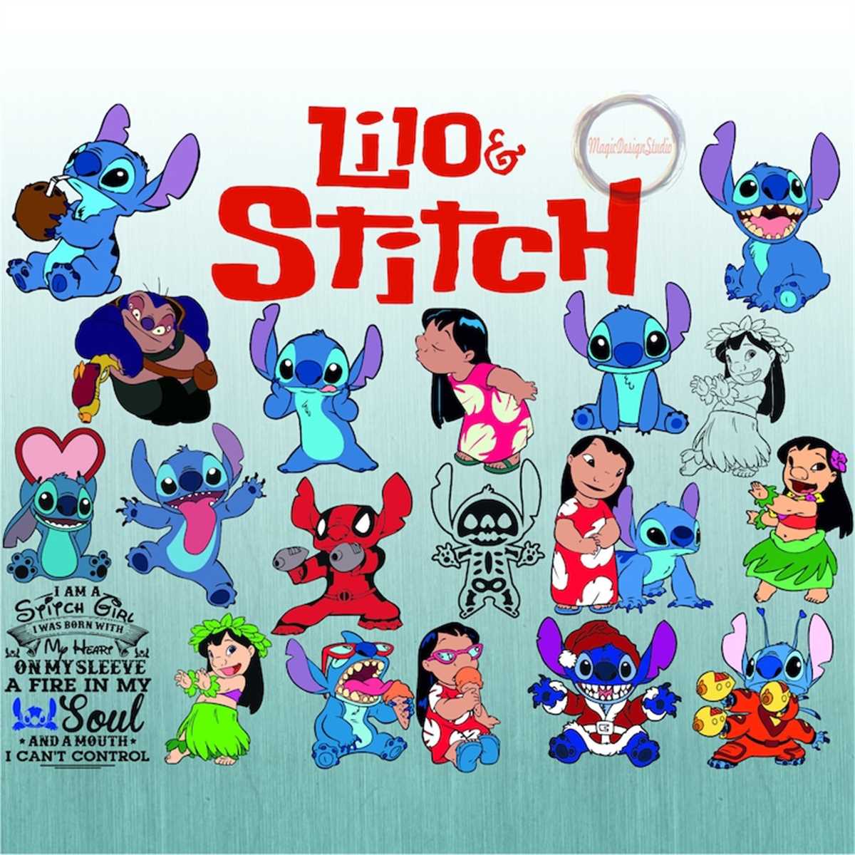 Stitch Svg Bundle, Lilo Stitch Clipart Digital Download Svg - Inspire ...