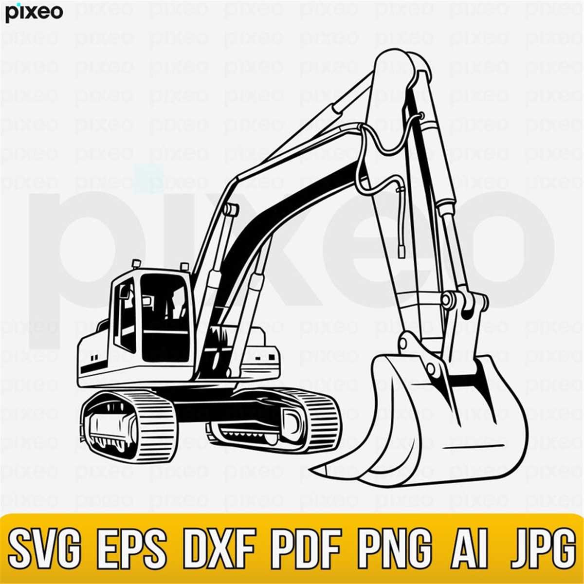 Excavator Svg, Excavator Clipart, Excavator Cricut, Excavato | Inspire ...