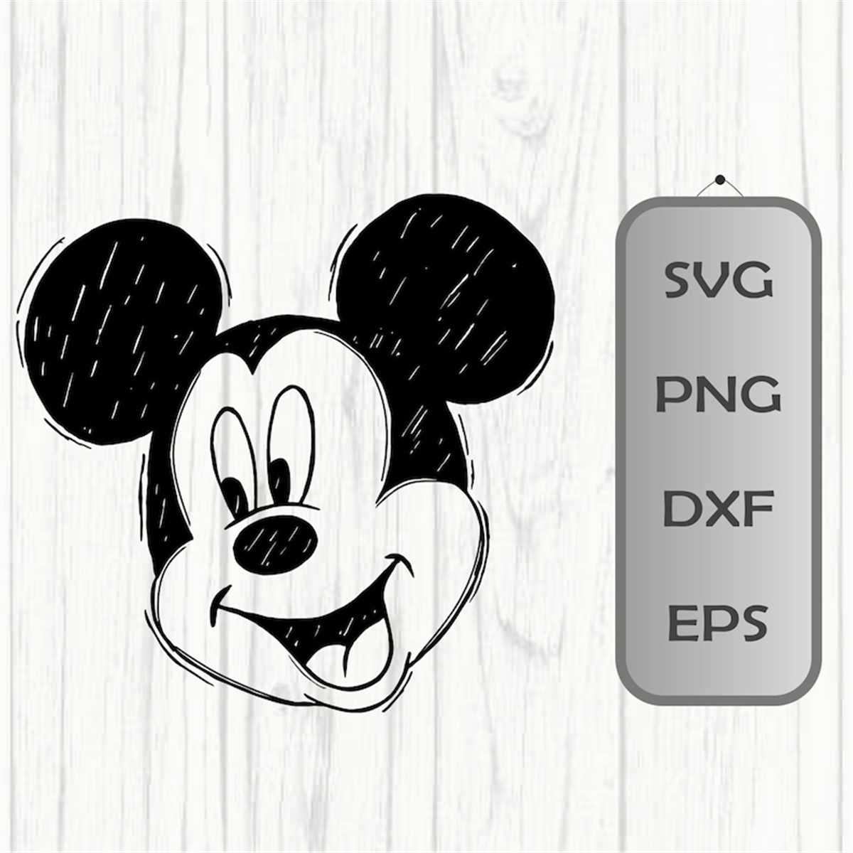 MickeyMouse SVG PNG Dxf Classic Mickey at the Park Sketched - Inspire ...