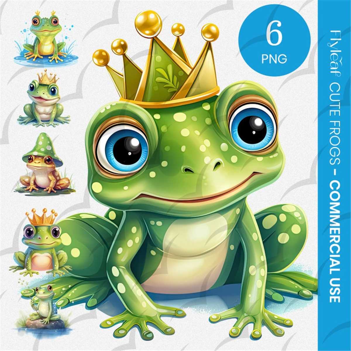 Cute Frog PNG Bundle, Watercolor clipart, Frog clipart, Inst | Inspire ...