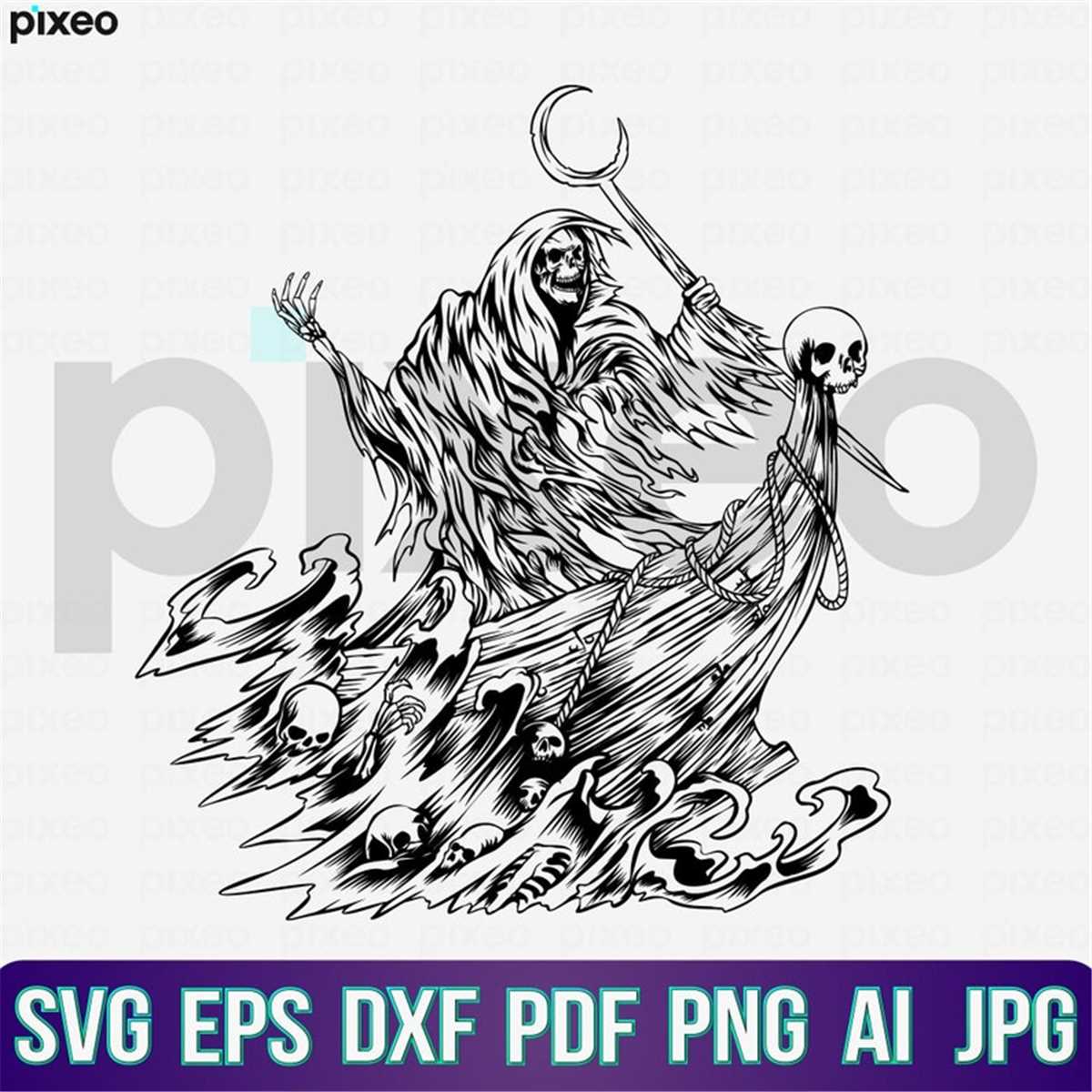 Grim Reaper Svg, Reaper Svg, Death Svg, Reaper Clipart, Reap | Inspire ...