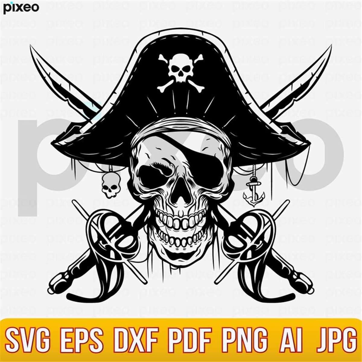 Pirate Skull Svg, Pirate Svg, Pirate Ship Svg, Skull Octopus | Inspire ...