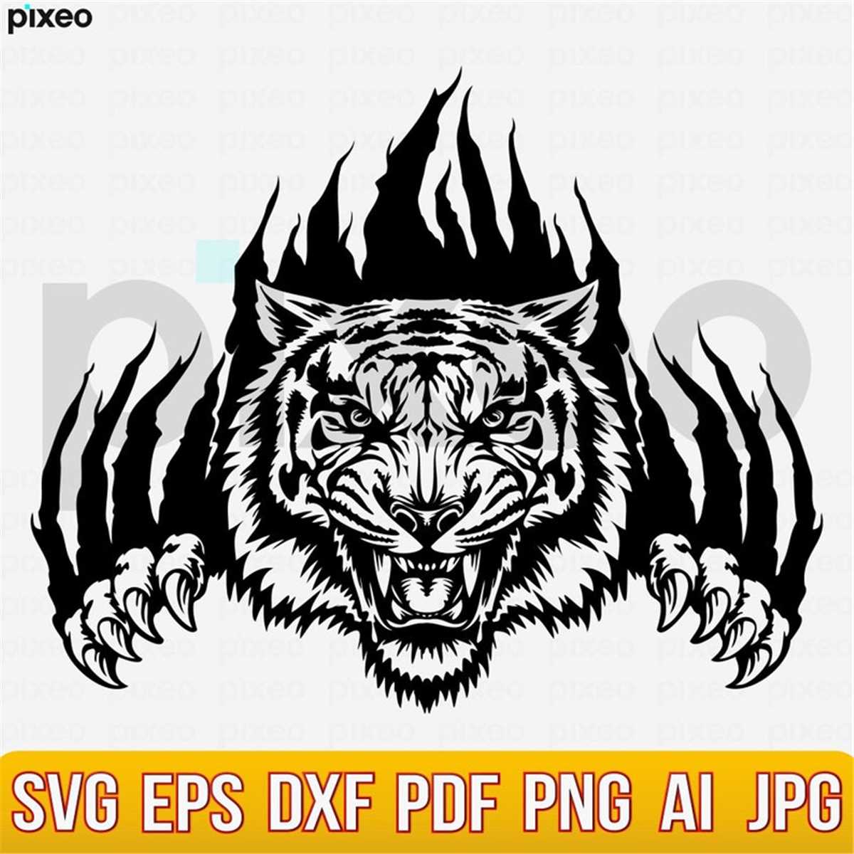 Tiger Claws Scratch Svg, Tiger Svg, Tiger Claw Mark Svg, Tig | Inspire ...