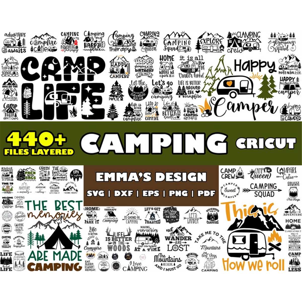 440 Files Svg Bundle - Layered Design Vector Files - SVG for - Inspire ...