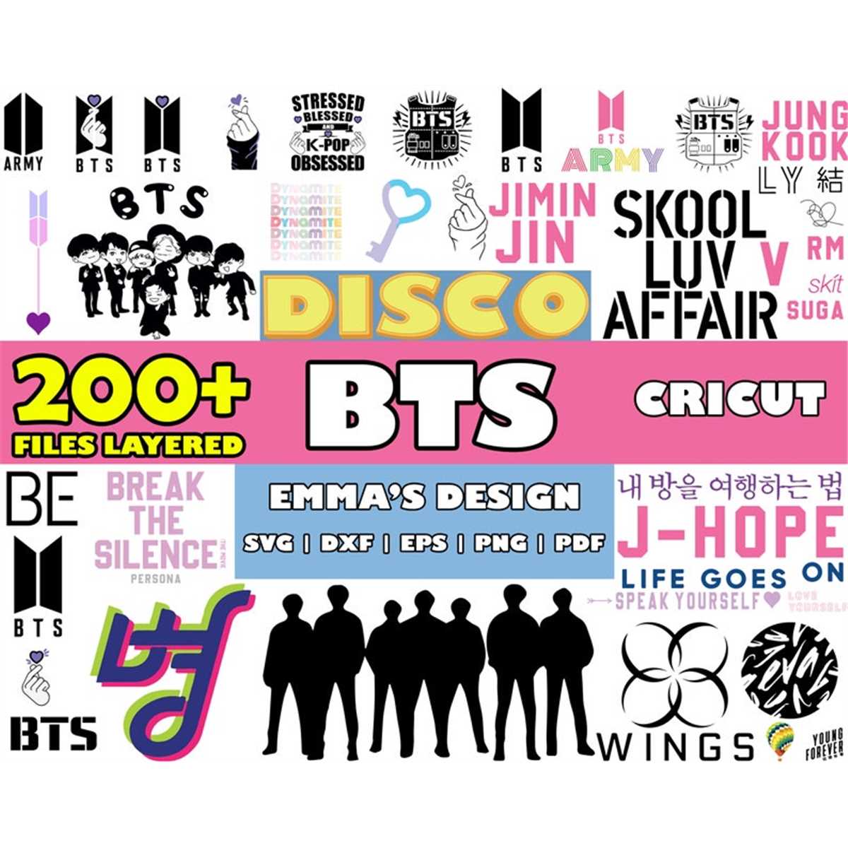 200 Files Svg Bundle - Layered Design Vector Files - SVG for | Inspire ...