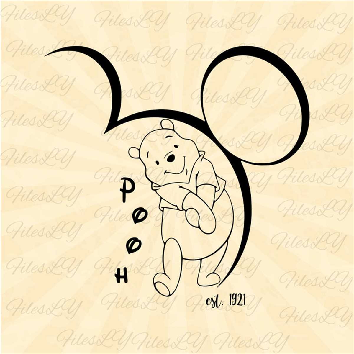 Winnie The Pooh Svg, Pooh svg, Mickey head svg, Mouse svg, V | Inspire ...