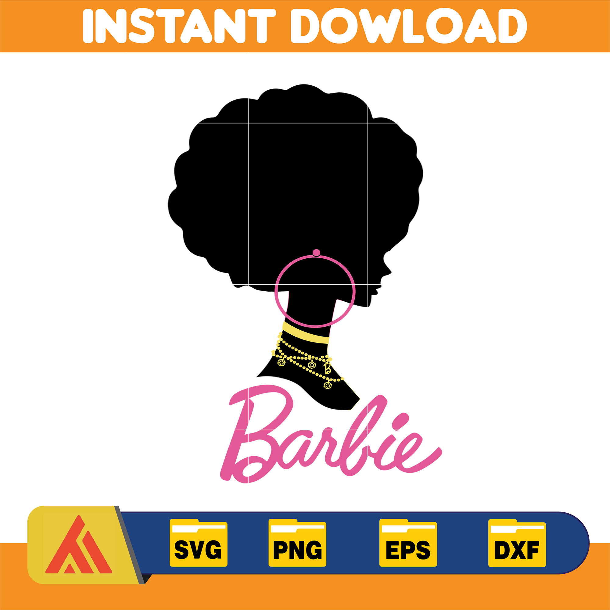 Barbi Logo, Barb Svg, Princess Silhouette, Girl Svg, Sticker | Inspire ...