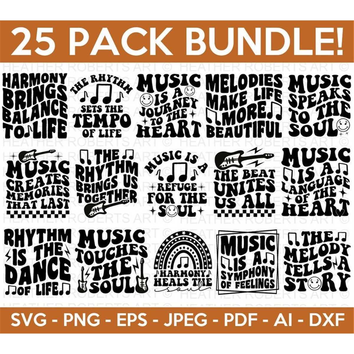 Retro Musical Svg Bundle, Music Svg Bundle, Musical Svg, Mus | Inspire ...