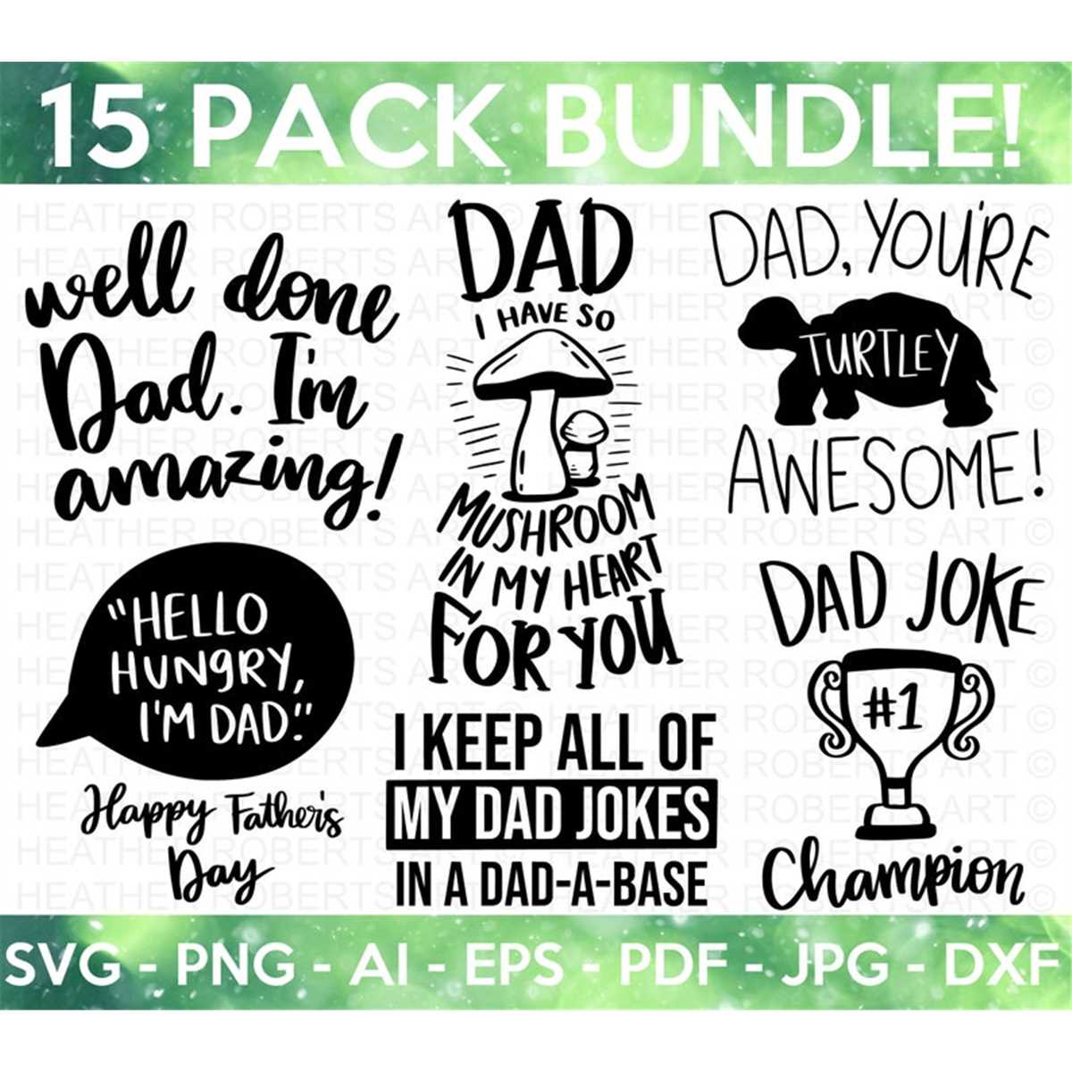 Funny Father's Day SVG Bundle, Dad Jokes SVG, Funny Dad Shir - Inspire ...