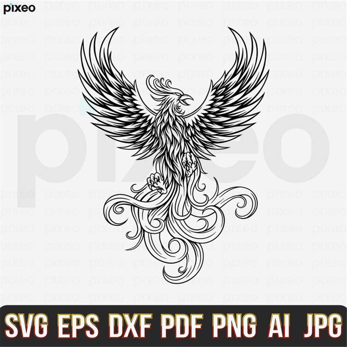 Phoenix Svg, Phoenix Clipart, Phoenix Cricut, Phoenix Wings - Inspire ...