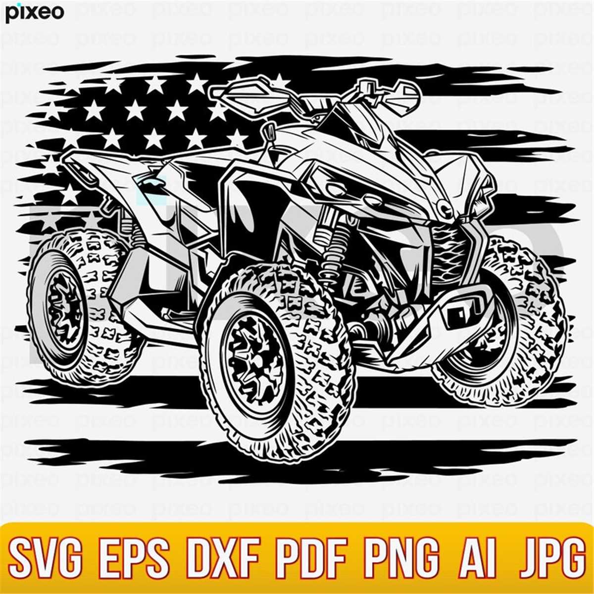 US 4 Wheeler Svg, ATV Svg, 4 Wheeler Svg, Off-Road Svg, ATV | Inspire ...