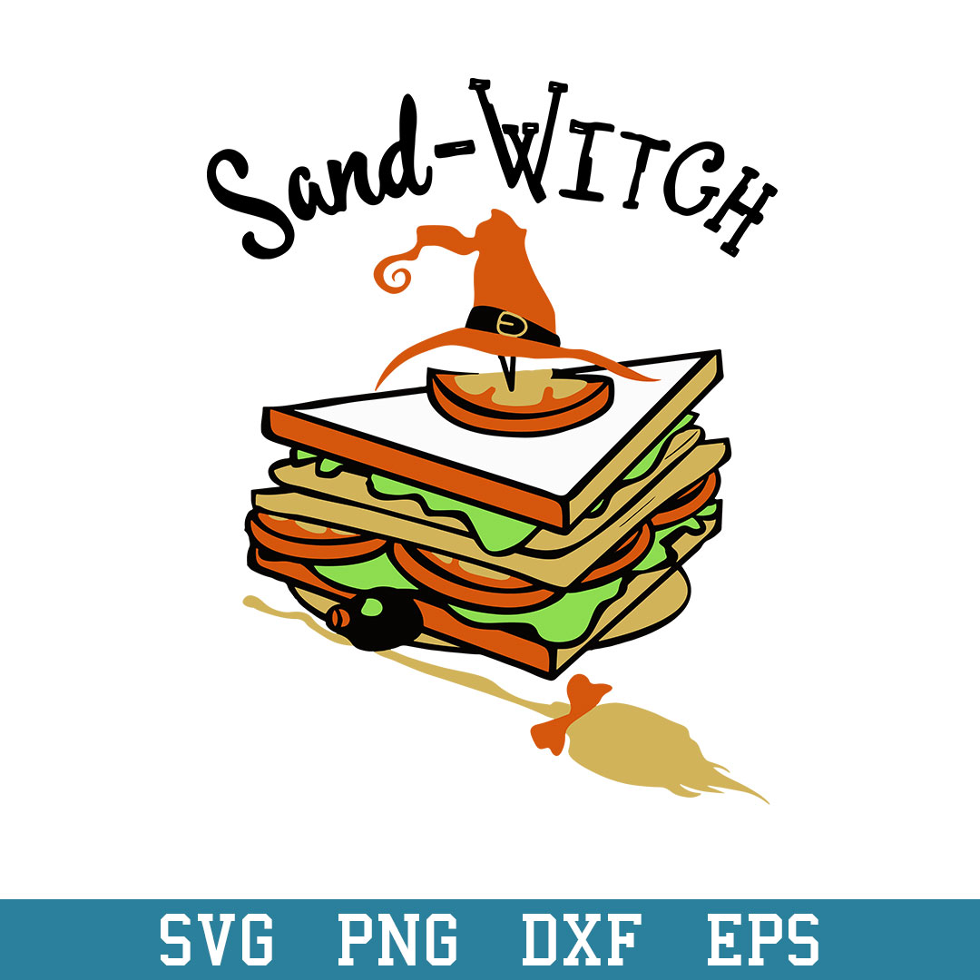 Sand Witch Foodie Halloween Svg, Halloween Svg, Png Dxf Eps | Inspire ...