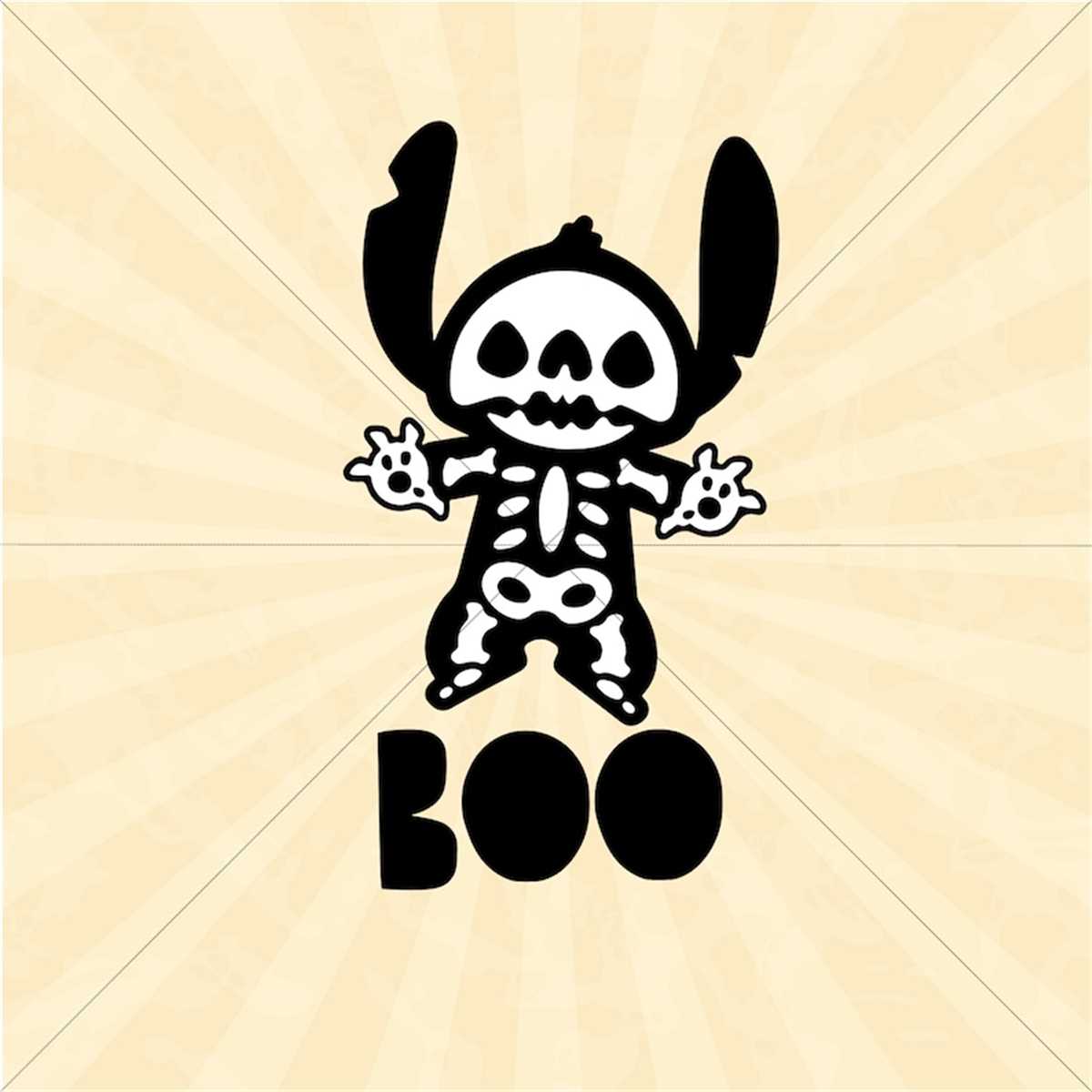 Boo Stitch Svg, Halloween svg, Skeleton Svg | Inspire Uplift