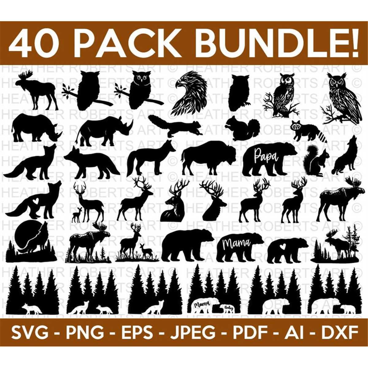 Wilderness SVG Bundle, Forest Animals Svg, Wild Animals Svg, | Inspire ...