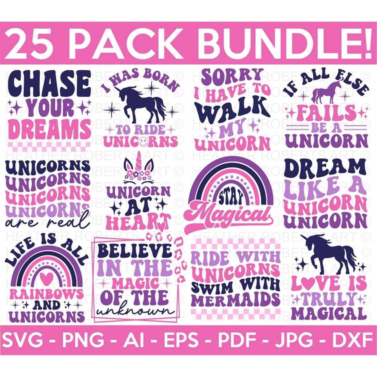 Unicorns SVG Bundle, Magical SVG Bundle, Unicorns SVG, Unic - Inspire Uplift
