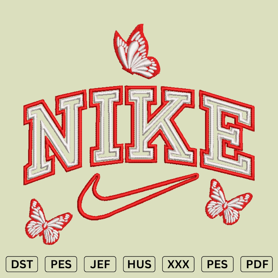 Nike butterfly Machine Embroidery Design A1 - Nike Embroider - Inspire ...