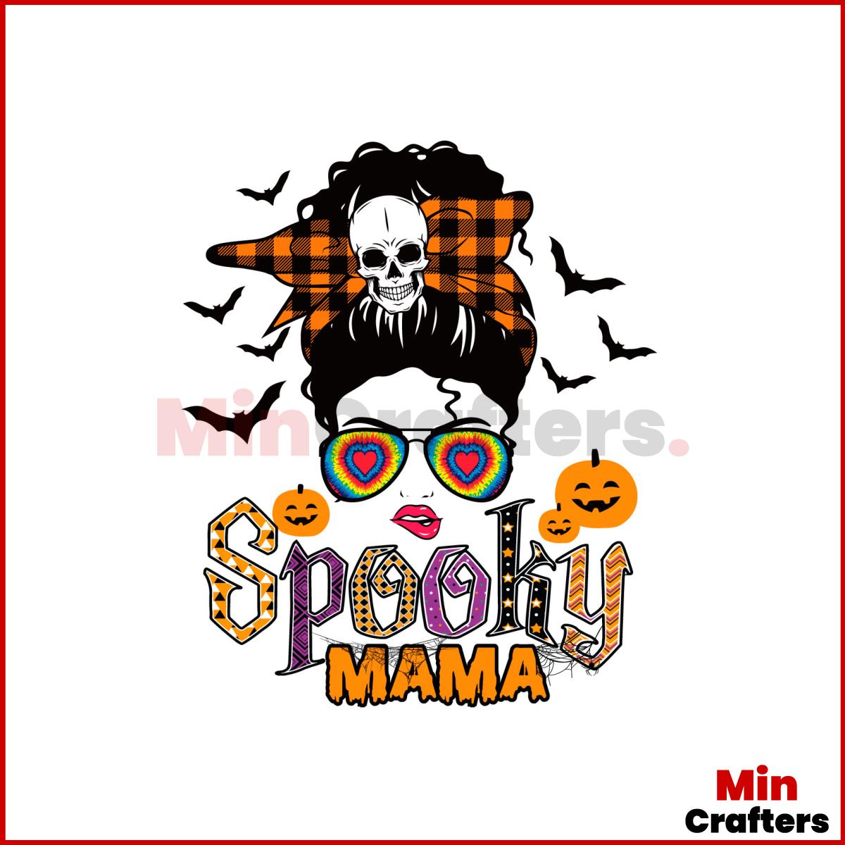 Halloween Spooky Mama Svg, Halloween Svg, Scary Mom Skull Sv | Inspire ...