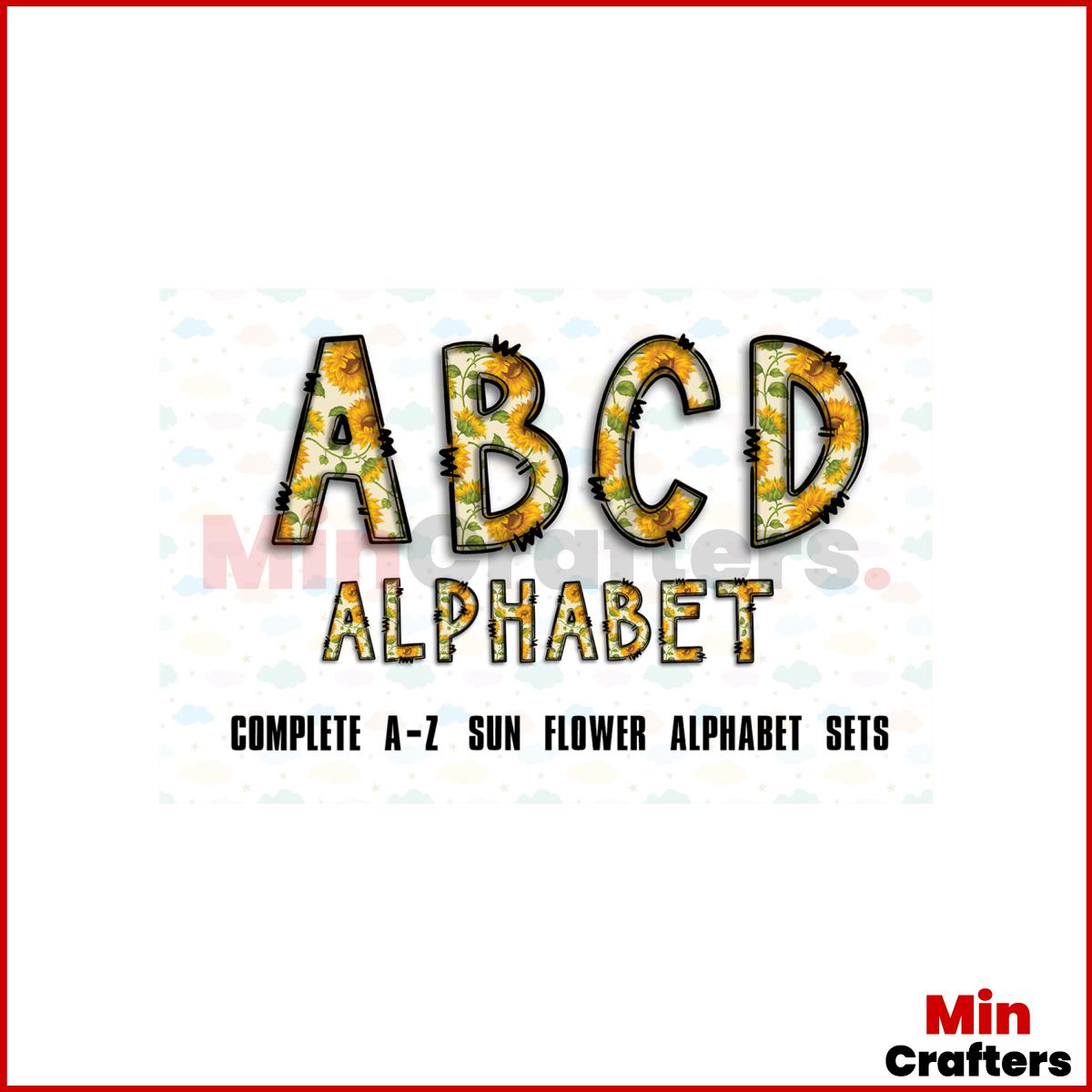 ABCD Complete A Z Sunflower Alpabet Png, Alphabet Png | Inspire Uplift