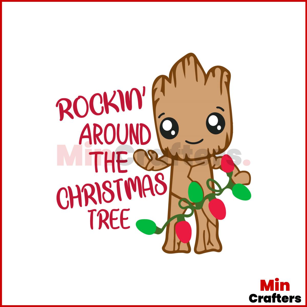 Rockin' Around The Christmas Tree Svg, Groot Christmas Svg, | Inspire ...