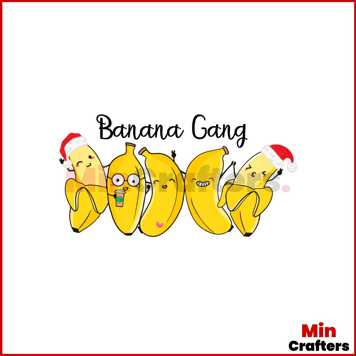 Banana Gang Svg, Christmas Svg, Kawaii Banana Svg, Funny Ban - Inspire ...
