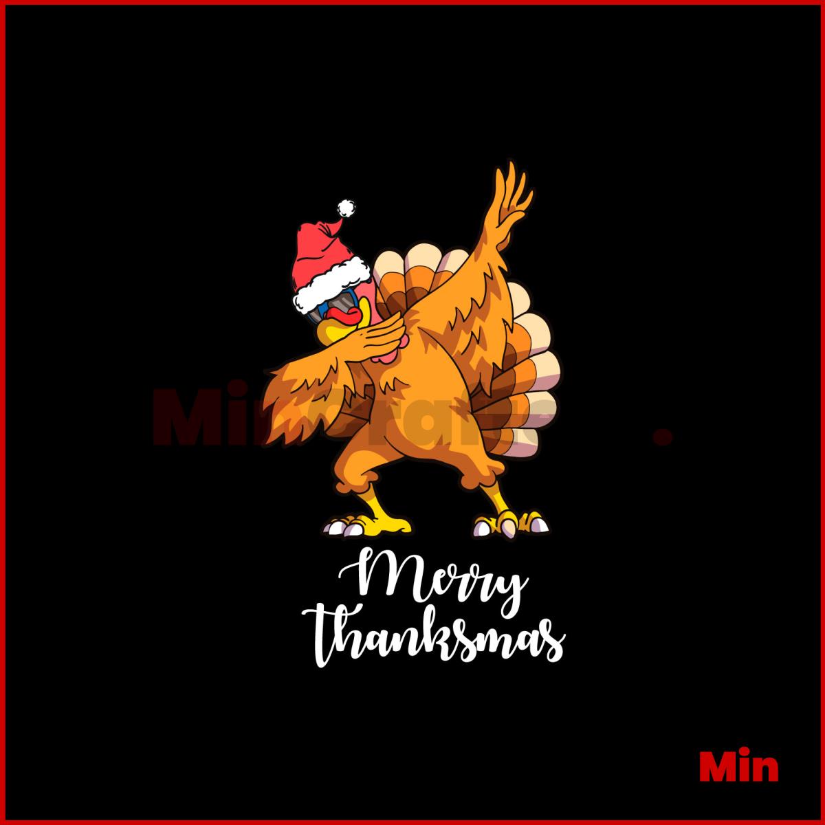 Merry Thanksmas Turkey Svg, Christmas Svg, Turkey Svg, Santa | Inspire ...