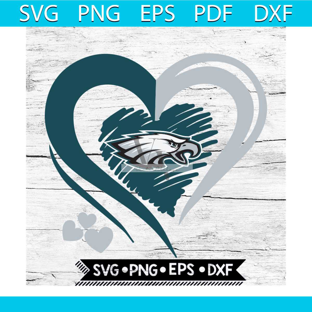 Philadelphia Eagles Love Svg, Heart Philadelphia Eagles Svg, | Inspire ...
